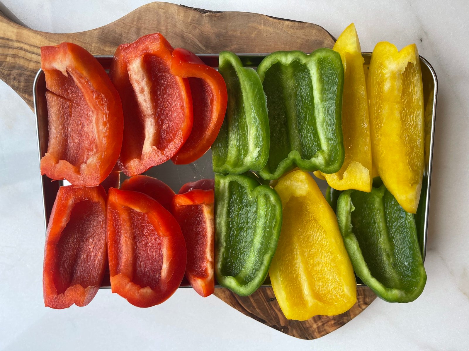 Stuffed Three-Colored Peppers with Fish Paste - Spoon and Story Kitchen