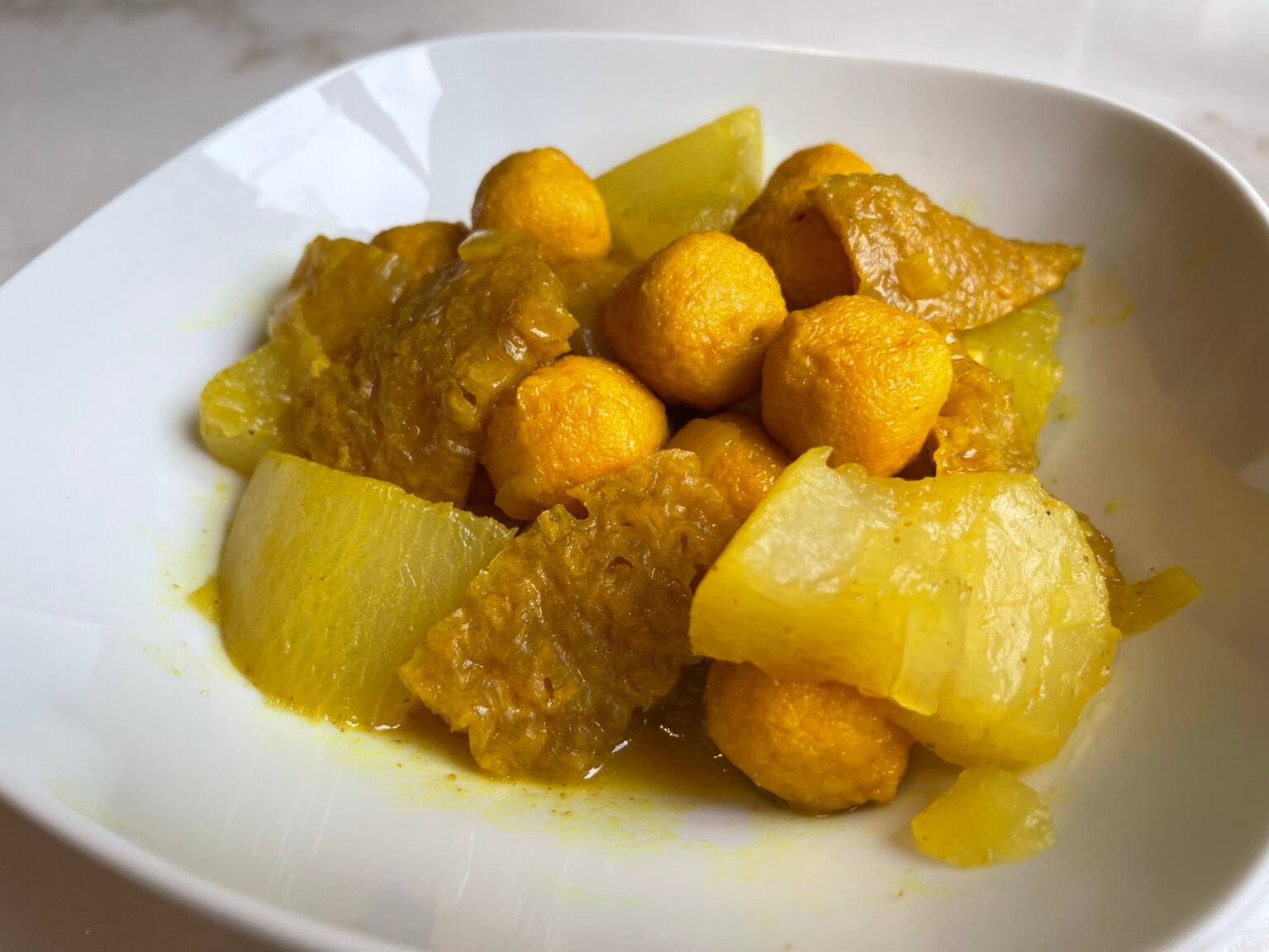 Hong Kong–Style Curry Fish Balls with Radish and Pork Skin - Spoon and ...